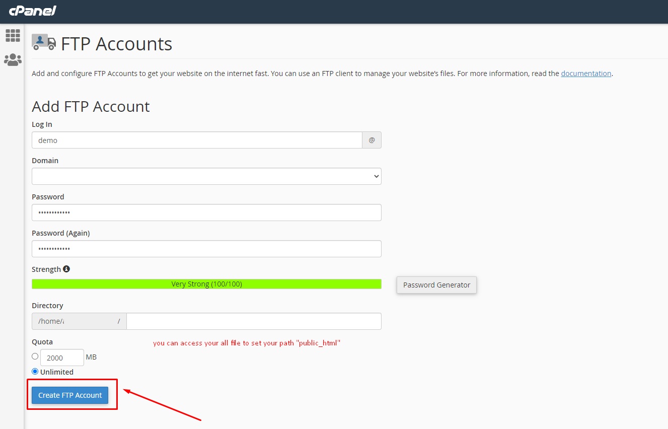 How to create FTP Account from cPanel – Orange Soft BD Support Center