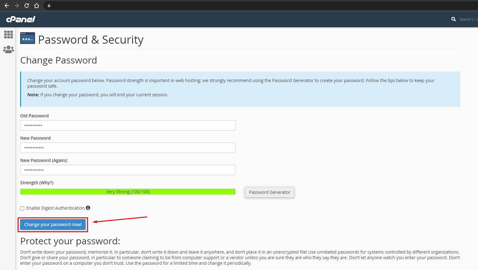 How to change cPanel password – Orange Soft BD Support Center